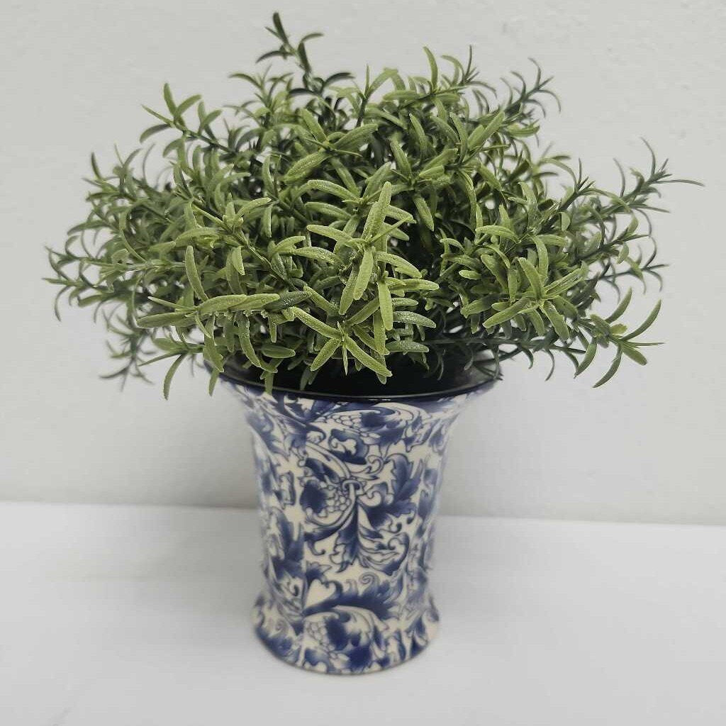 Faux Plant in Ceramic Pot – Couches to Curios